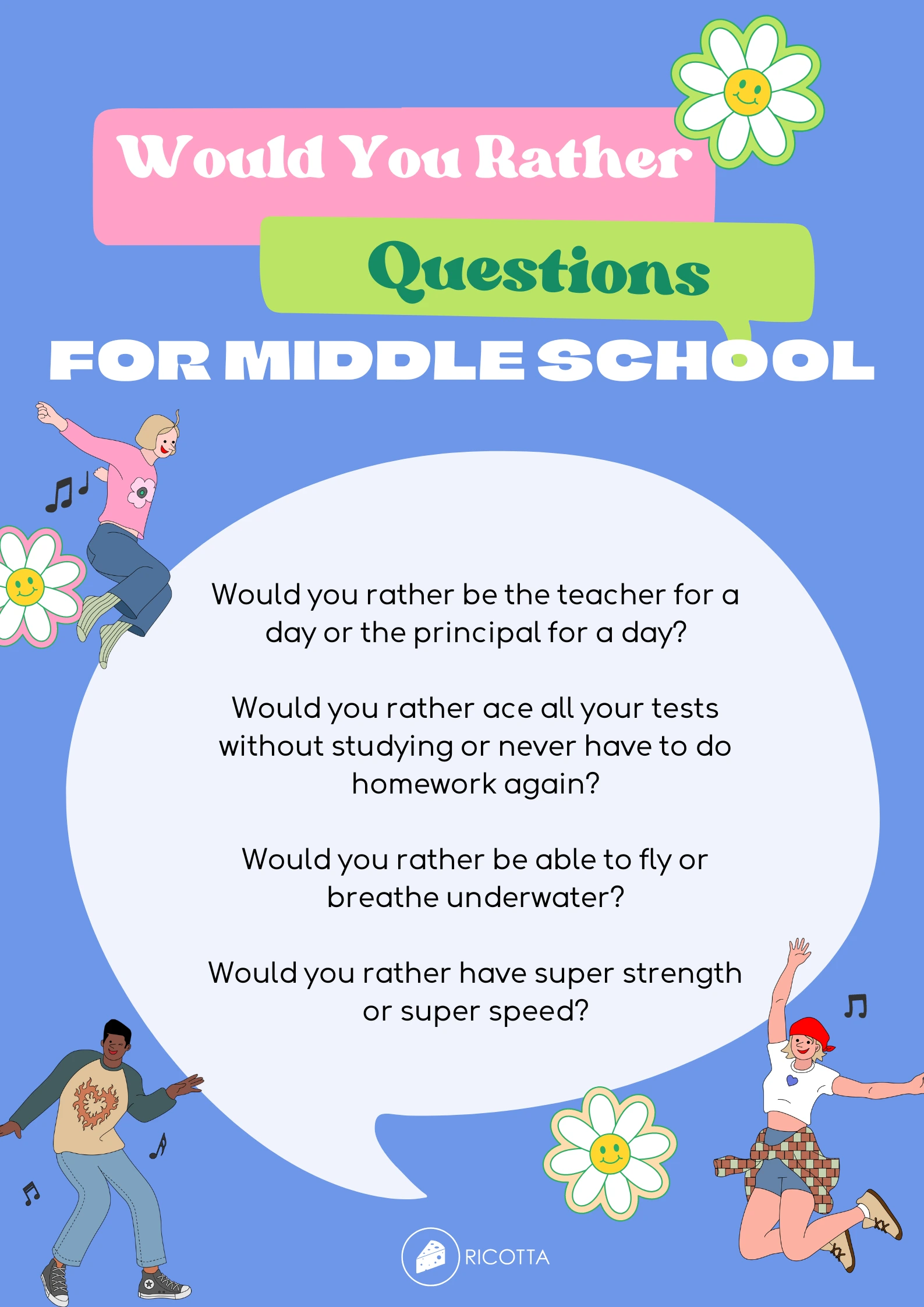 100 Good Would You Rather Questions For Teens